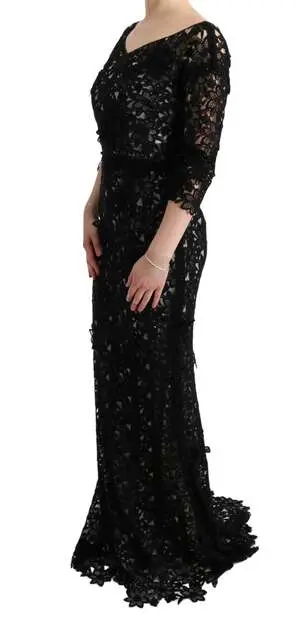 Dolce & Gabbana Cotton Silk Floral Maxi Dress