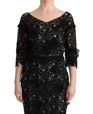 Dolce & Gabbana Cotton Silk Floral Maxi Dress