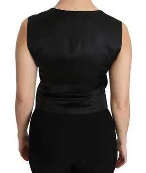 Dolce & Gabbana Dotted Sleeveless Vest Top - Black