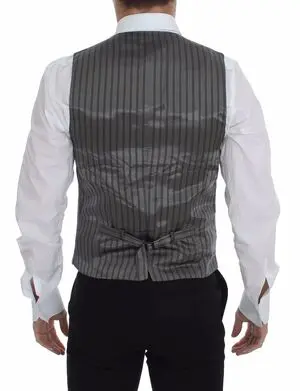 Dolce & Gabbana Cotton Stretch Dress Vest - Gray