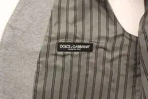 Dolce & Gabbana Cotton Stretch Dress Vest - Gray