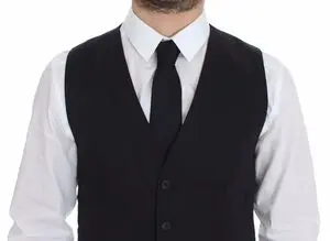 Dolce & Gabbana Single-breasted Cotton-stretch Dress Vest - Blue