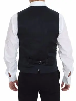 Dolce & Gabbana Single-breasted Cotton-stretch Dress Vest - Blue