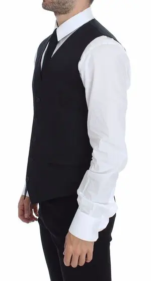 Dolce & Gabbana Single-breasted Cotton-stretch Dress Vest - Blue