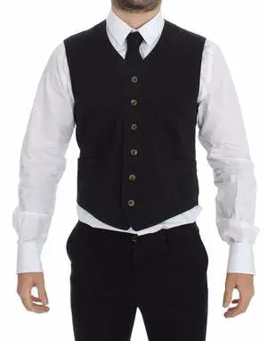 Dolce & Gabbana Cotton Viscose Vest - Black
