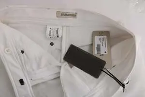 Ermanno Scervino Cotton Slim Fit Trousers - White