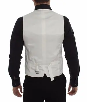 Dolce & Gabbana Cotton-silk Blend Dress Vest - White