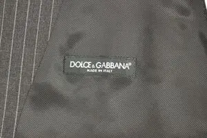 Dolce & Gabbana Wool Striped Single Breasted Vest - Gray