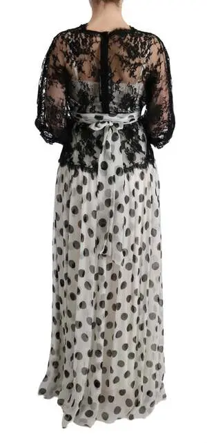 Dolce & Gabbana Floral Polka Dot Gown