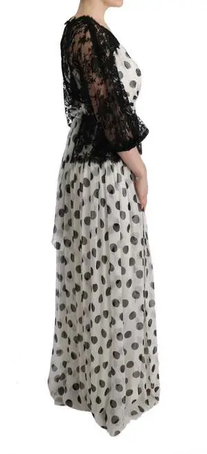 Dolce & Gabbana Floral Polka Dot Gown