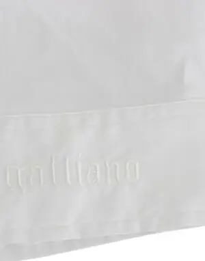 John Galliano Cotton Stretch Shirt Top - White