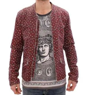 Dolce & Gabbana Leather Boxer Print Jacket