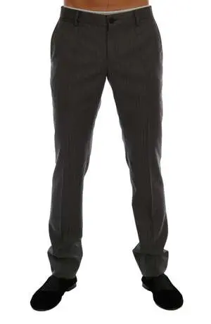 Dolce & Gabbana Wool Striped Trousers - Gray