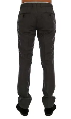 Dolce & Gabbana Wool Striped Trousers - Gray