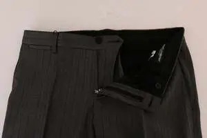 Dolce & Gabbana Wool Striped Trousers - Gray