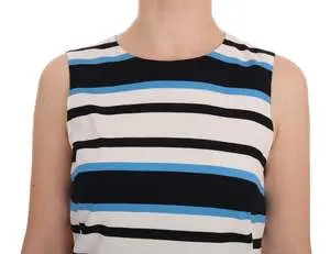 Dolce & Gabbana Striped Silk Stretch Shift Dress
