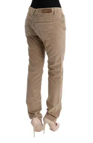 Ermanno Scervino Cotton Velvet Regular Fit Trousers