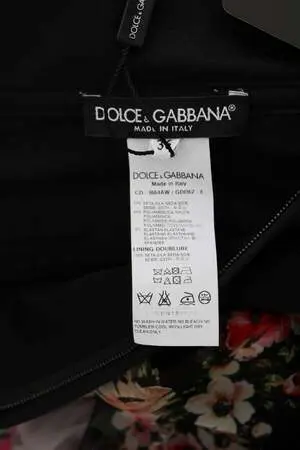 Dolce & Gabbana Floral Printed Silk Blend Stretch Long Dress