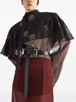 Prada Buckled Leather Belt - Nero