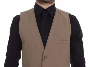Dolce & Gabbana Cotton Slim Fit Dress Vest