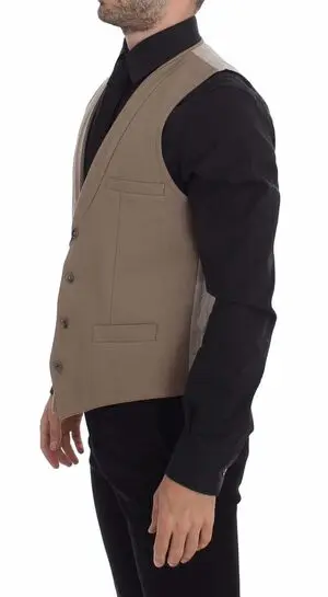 Dolce & Gabbana Cotton Slim Fit Dress Vest