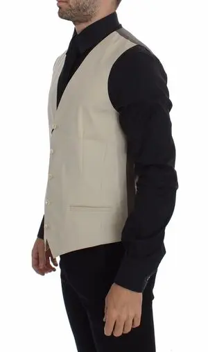 Dolce & Gabbana Cotton Stretch Dress Vest - Beige