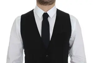 Dolce & Gabbana Wool Dress Vest - Black
