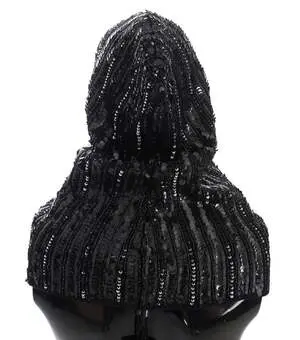 Dolce & Gabbana Knitted Sequin Hood Scarf Hat
