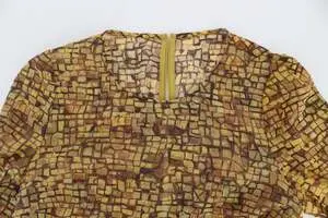 Dolce & Gabbana Mosaic Print Silk Blouse