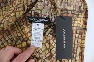 Dolce & Gabbana Mosaic Print Silk Blouse