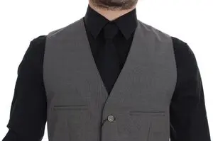 Dolce & Gabbana Cotton Slim-fit Dress Vest - Gray