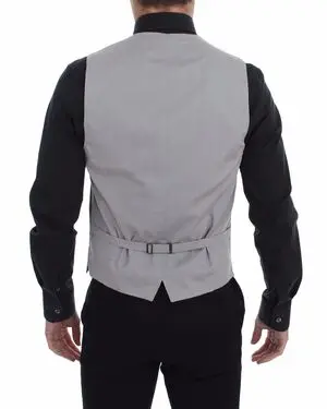 Dolce & Gabbana Cotton Slim-fit Dress Vest - Gray