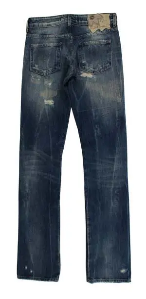 Roberto Cavalli Torn Straight Fit Jeans