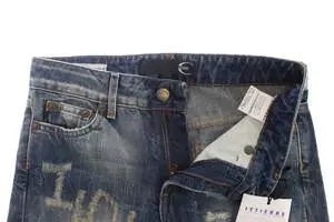 Roberto Cavalli Torn Straight Fit Jeans