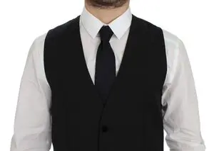 Dolce & Gabbana Wool Formal Vest - Black