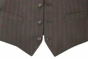 Dolce & Gabbana Striped Stretch Dress Vest - Black