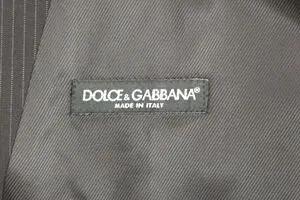 Dolce & Gabbana Striped Single-breasted Vest - Black