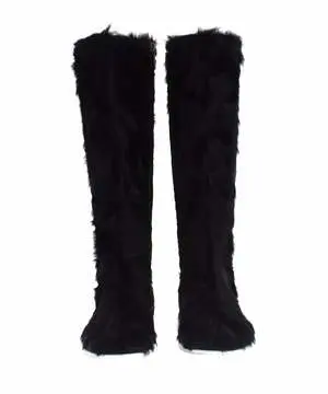 Dolce & Gabbana Xiangao Fur And Leather Flat Boots