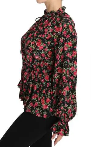 Dolce & Gabbana Floral Print Silk Top