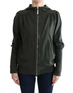 EXTE Hooded Zip-up Cotton Sweater