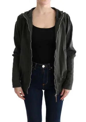 EXTE Hooded Zip-up Cotton Sweater