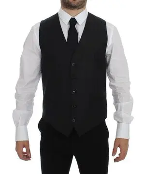 Dolce & Gabbana Wool And Silk Blend Dress Vest