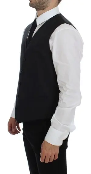 Dolce & Gabbana Wool And Silk Blend Dress Vest