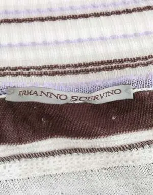 Ermanno Scervino Striped Lace V-neck Top