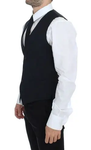 Dolce & Gabbana Wool Dress Vest - Blue