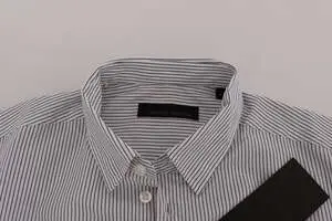 FRANKIE MORELLO White Striped Casual Cotton Regular Fit Shirt