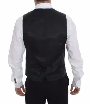 Dolce & Gabbana Striped Wool Vest - Gray