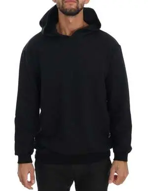 DANIELE ALESSANDRINI Hooded Cotton Sweater - Black