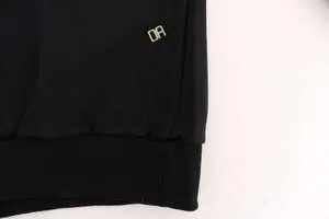 DANIELE ALESSANDRINI Hooded Cotton Sweater - Black