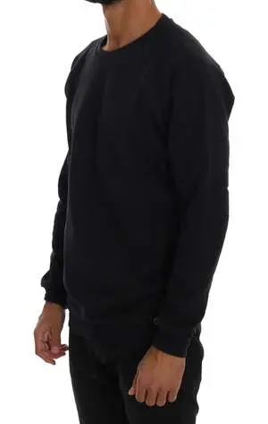 DANIELE ALESSANDRINI Crewneck Cotton Pullover - Blue